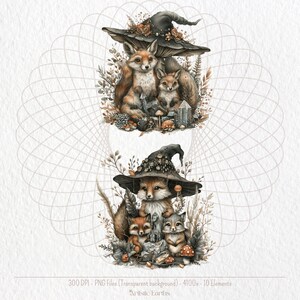 Fox Png Clipart Wiccan Clipart Witchcraft Png Mystical Clipart Witch ...