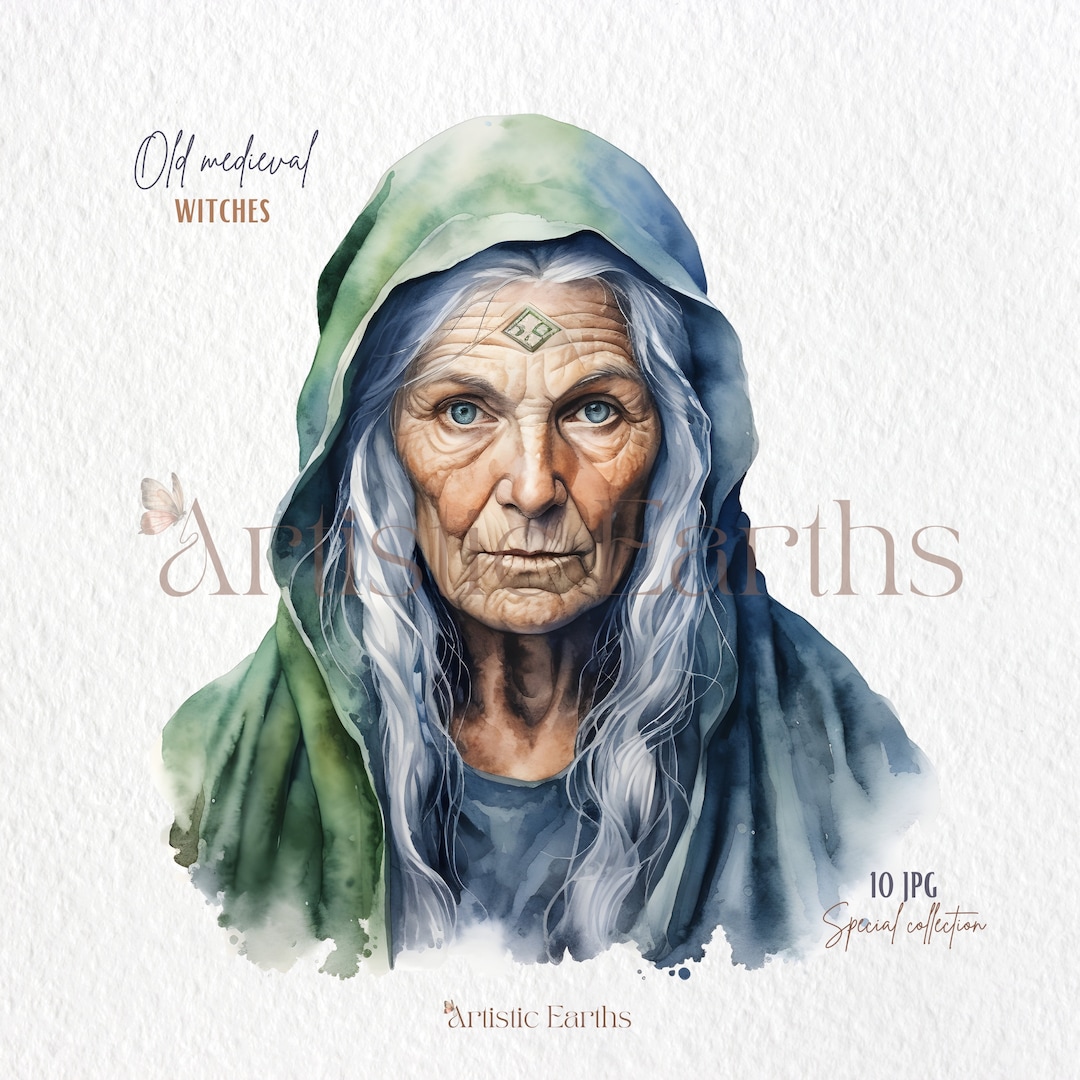 Imágenes prediseñadas de brujas antiguas, arte de brujas medievales ...