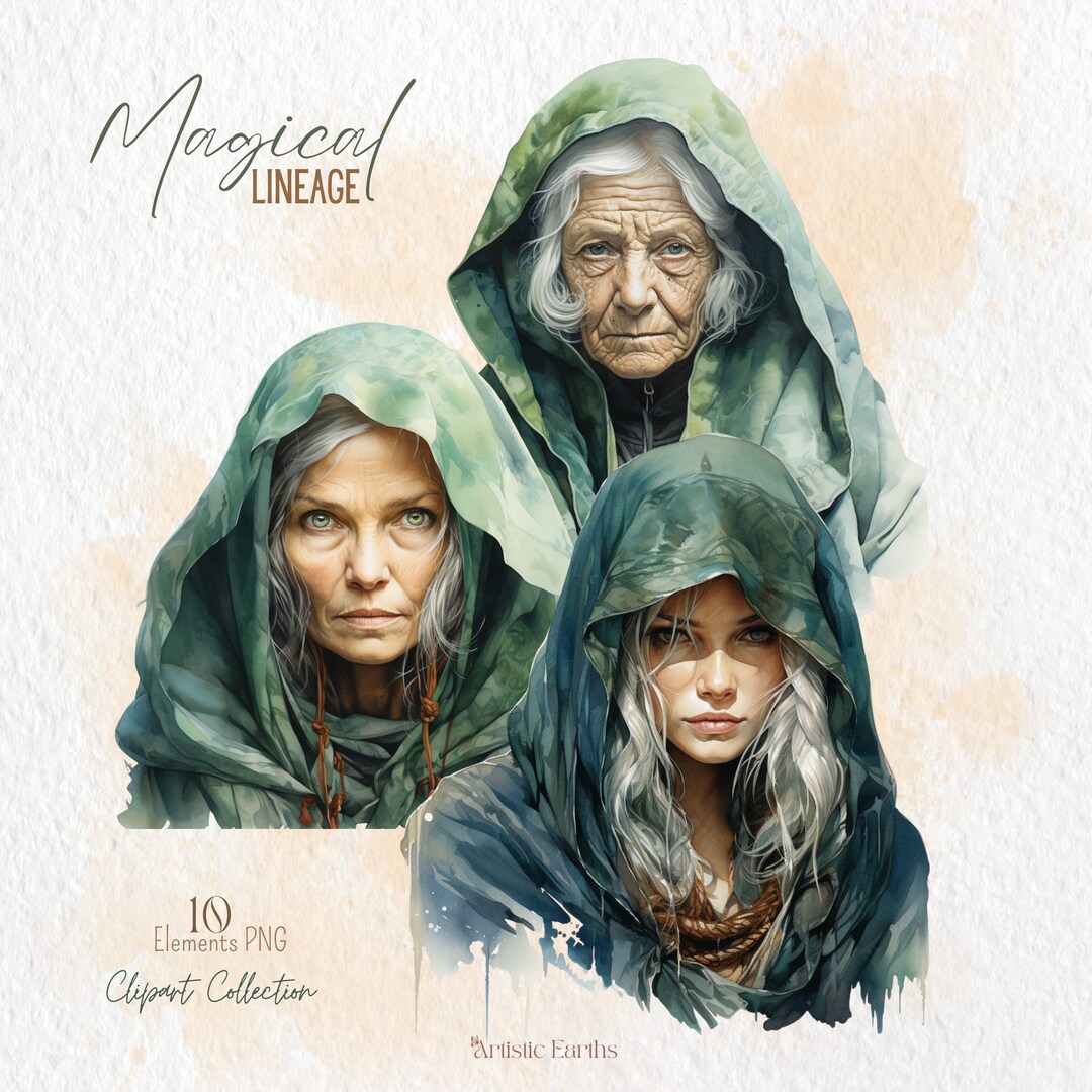 Hexe Clipart, Aquarell Hexe png, Gebete Journal, Witchy png, Grimoire ...