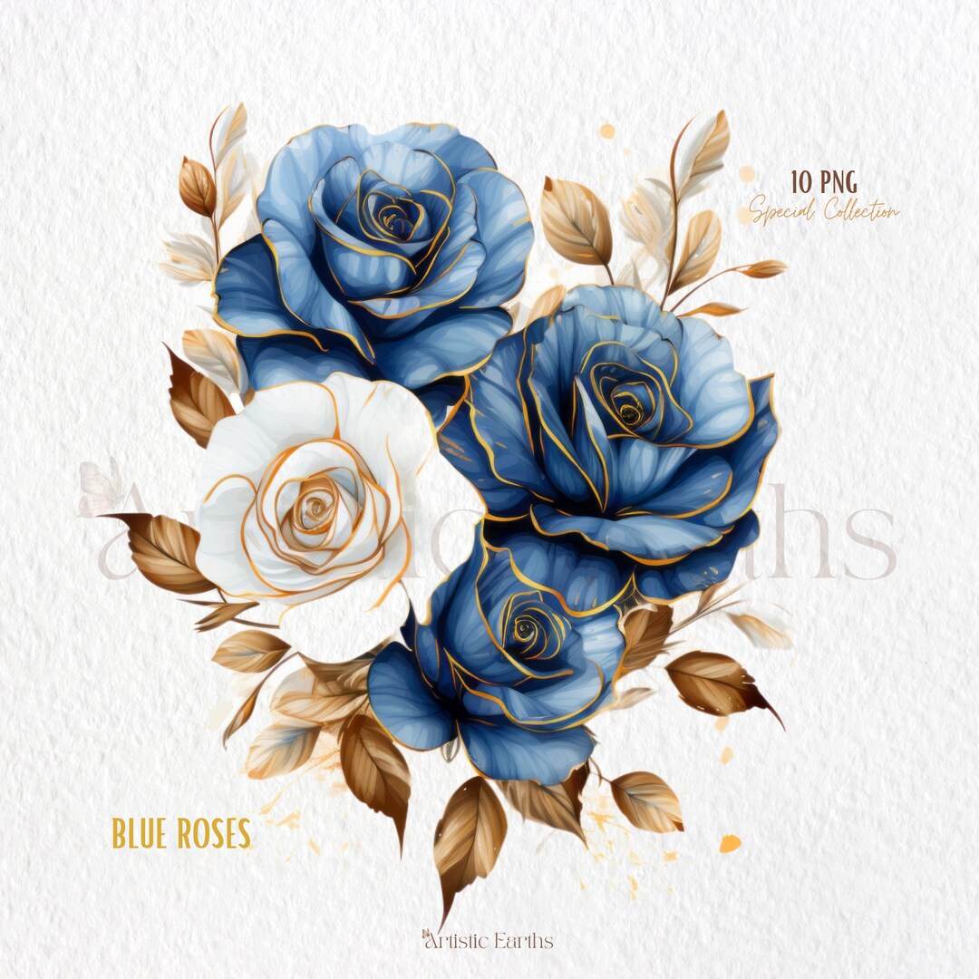 Dusty Blue Wedding Spring Clipart Flower Clipart Wedding Clipart ...