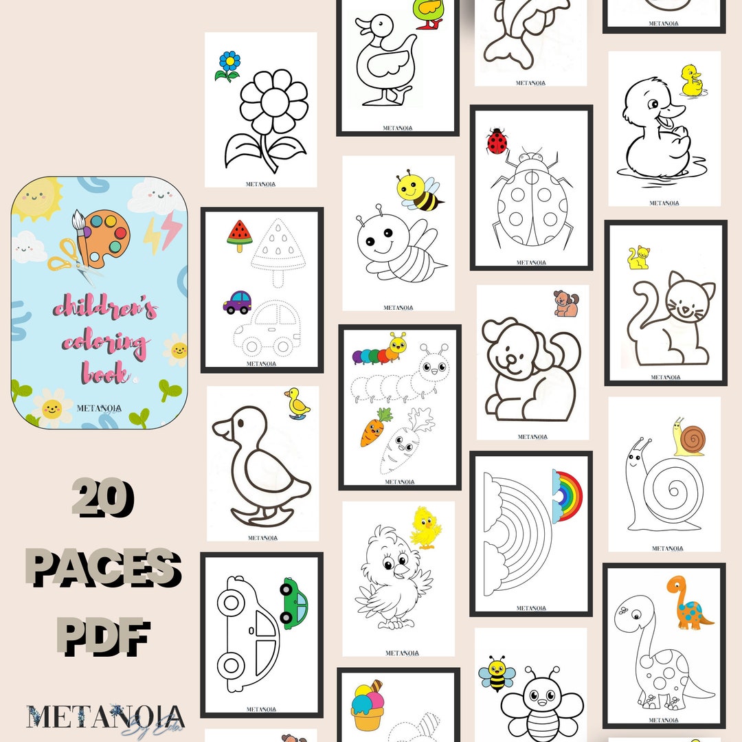 Digital Kids Cut-and-paste Matching Activity Book - Interactive Pdfs - Etsy