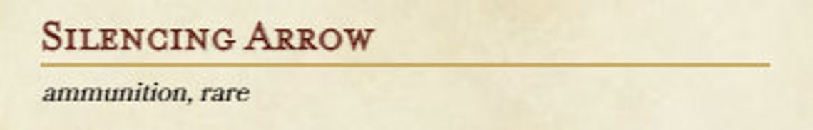 5e Magic Items: Magical Arrows - Etsy