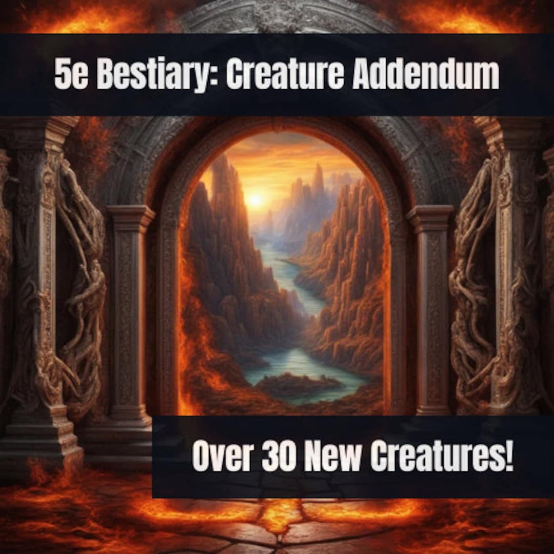 5e Bestiary: Elementals Expanded over 30 New Creatures - Etsy