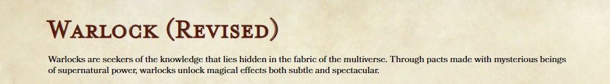 5e Warlock (revised) - Etsy