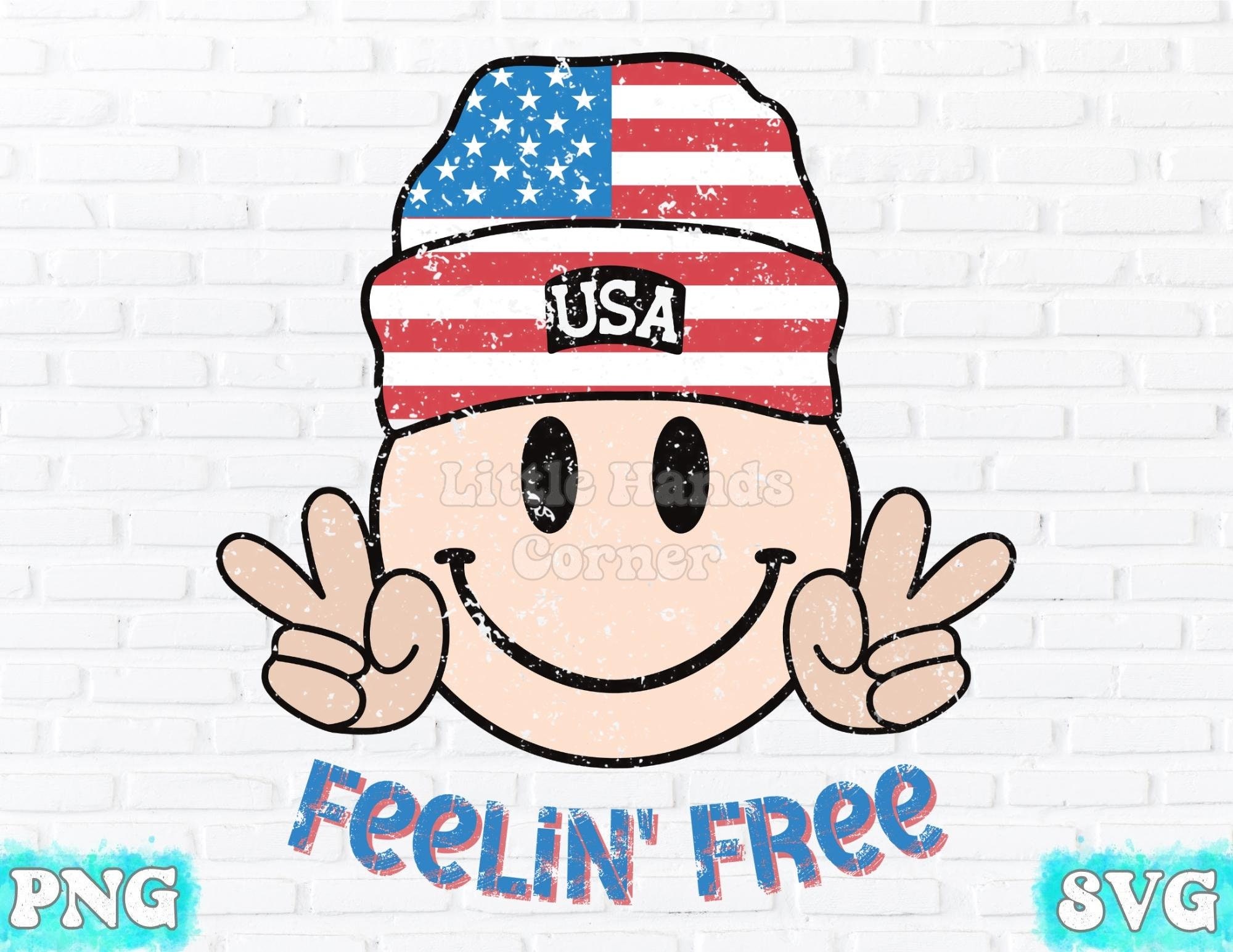 Kids Sublimation, USA Sublimation, 4th of July Png Svg, Smiley Face ...