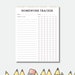 Homework Tracker Printable Homework Check List Homework Tracker ...