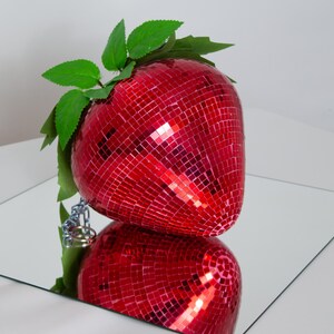 Hanging Disco Strawberry, Disco Ball, Disco Fruit, Hanging Fruit, Red ...