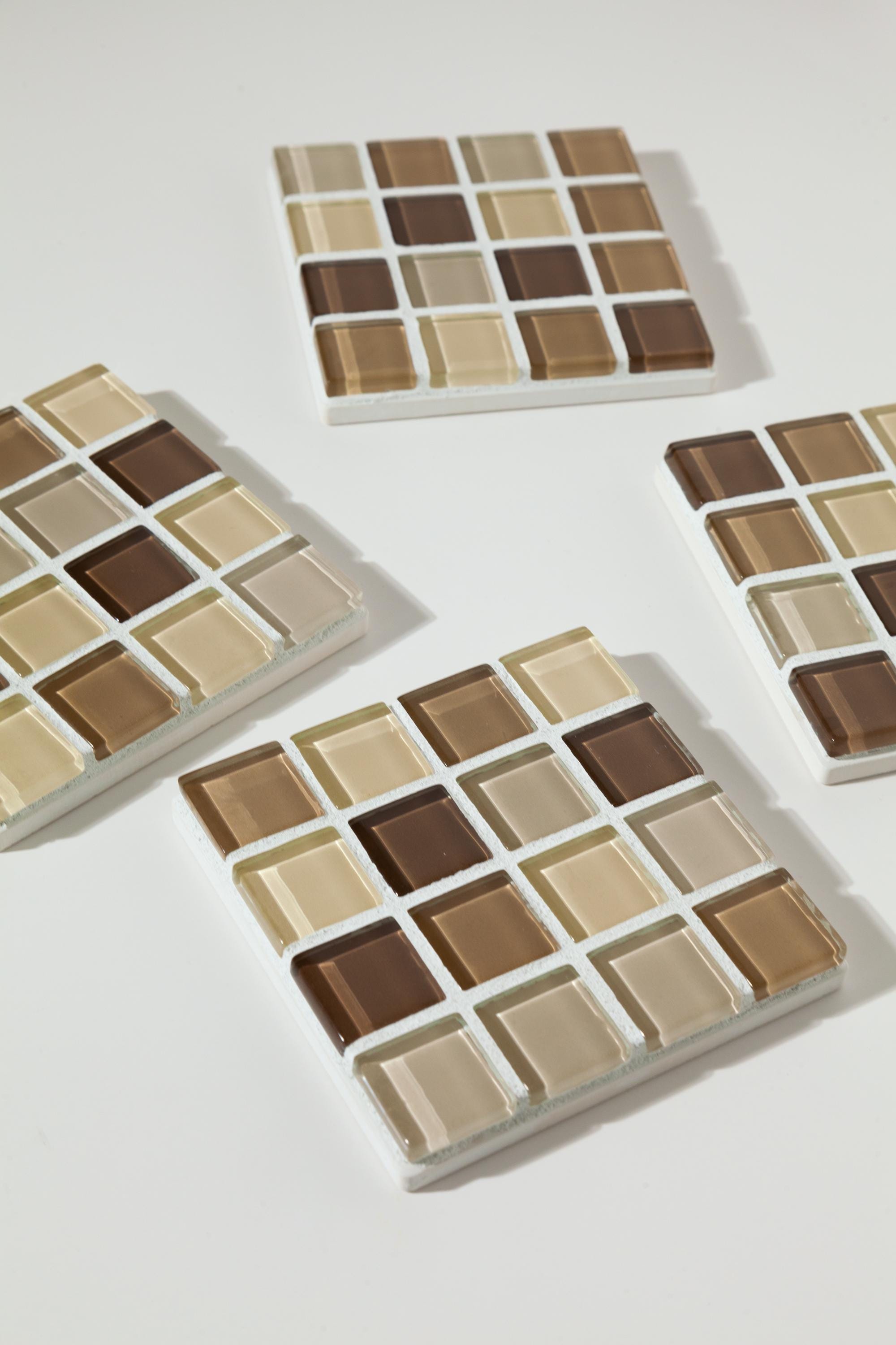 Tile Coasters, Checkered Glass Coasters, Mosaic Coasters ,interior ...