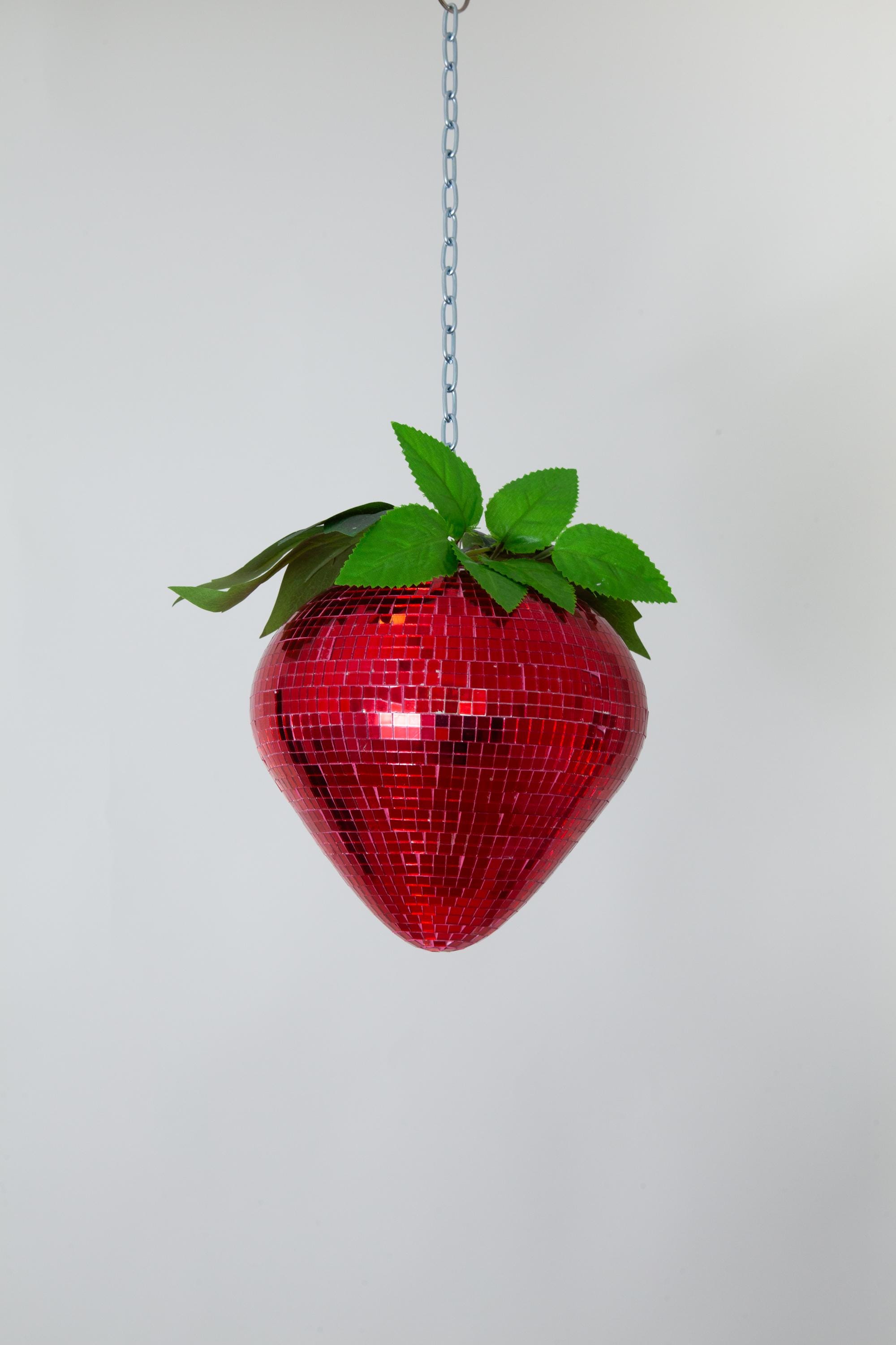 Hanging Disco Strawberry, Disco Ball, Disco Fruit, Hanging Fruit, Red ...