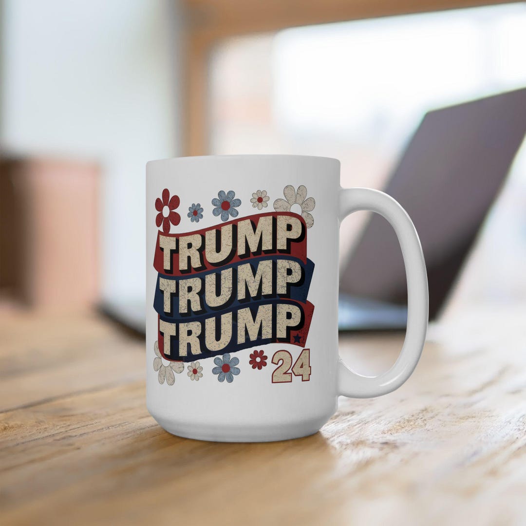 Trump 2024 Mug, Retro Maga Trump, Hippies for Trump, Trump Vance Coffee ...