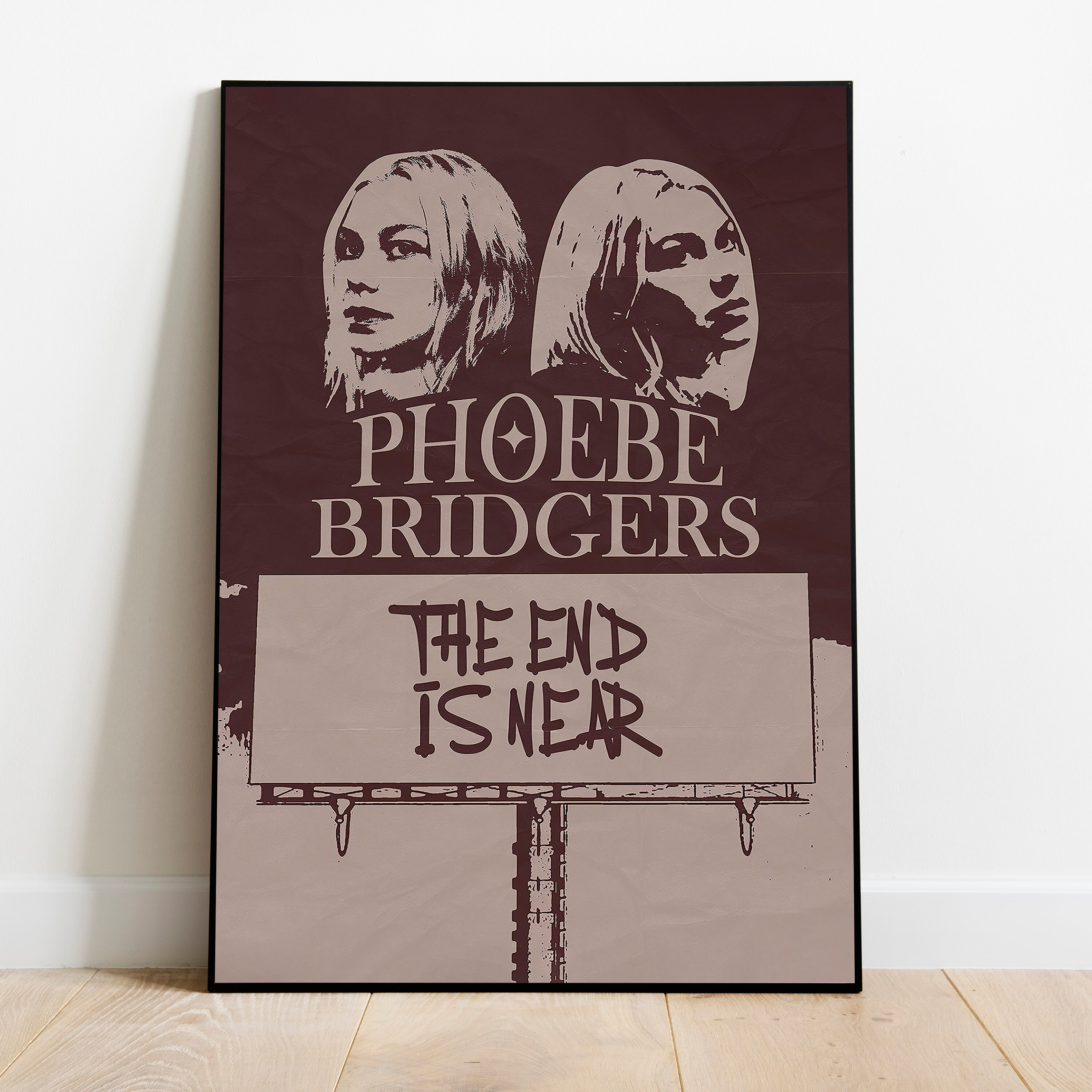 Phoebe Bridgers Poster The End is Near Cover Retro Vintage Poster sold by Fray Pierette | SKU ...