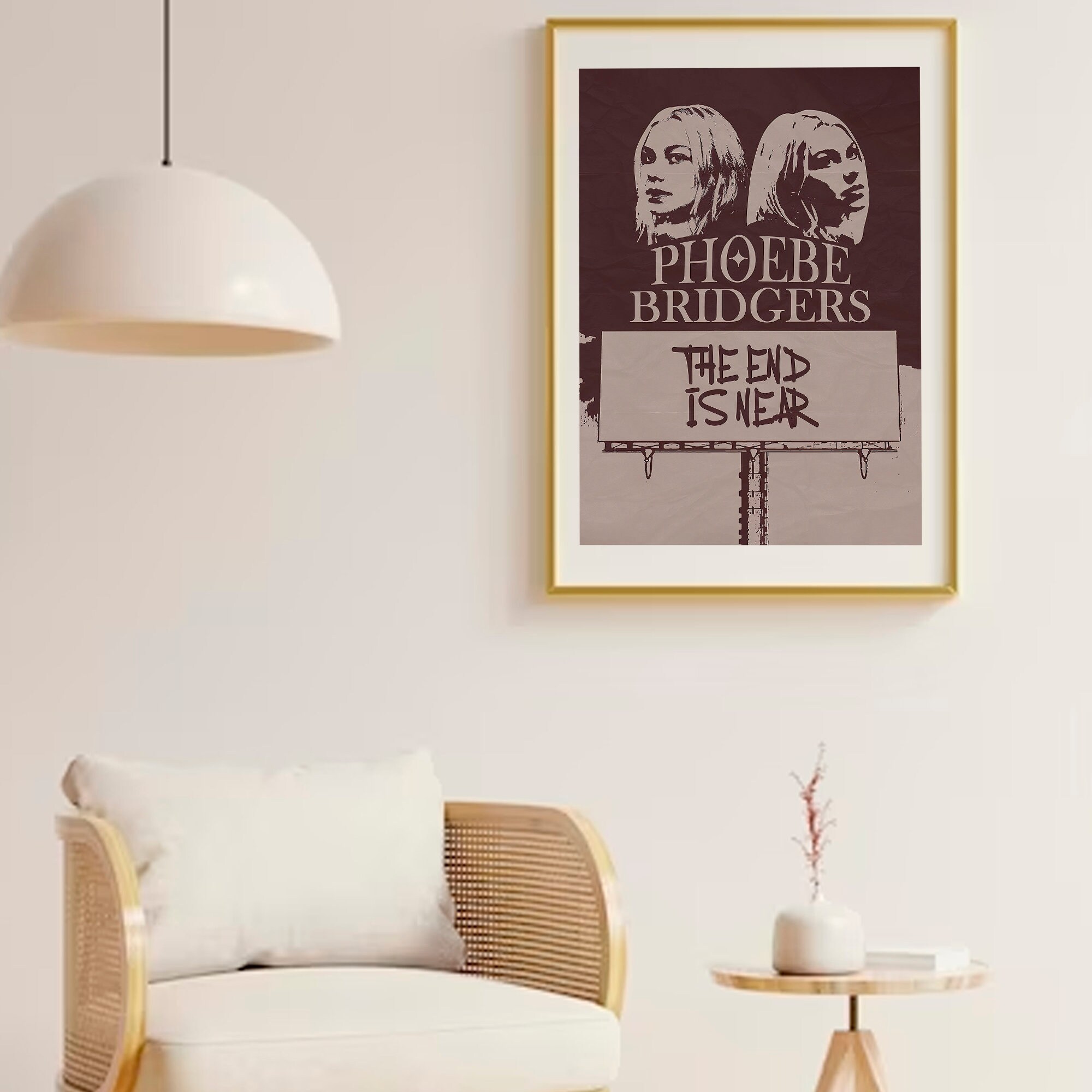 Phoebe Bridgers Poster The End is Near Cover Retro Vintage Poster sold by Fray Pierette | SKU ...