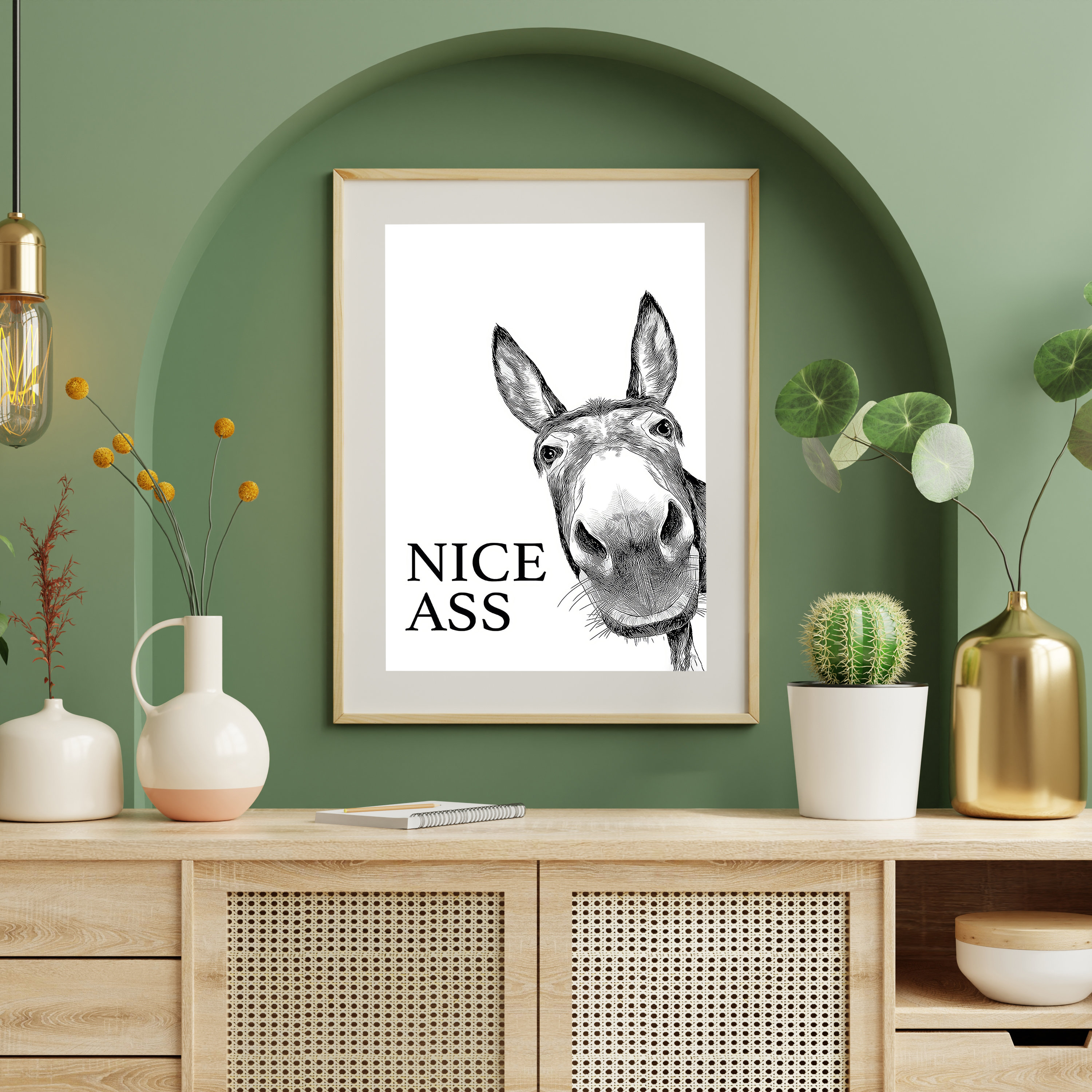Donkey Nice Ass Bathroom Poster Bathroom Funny Decor Restroom - Etsy
