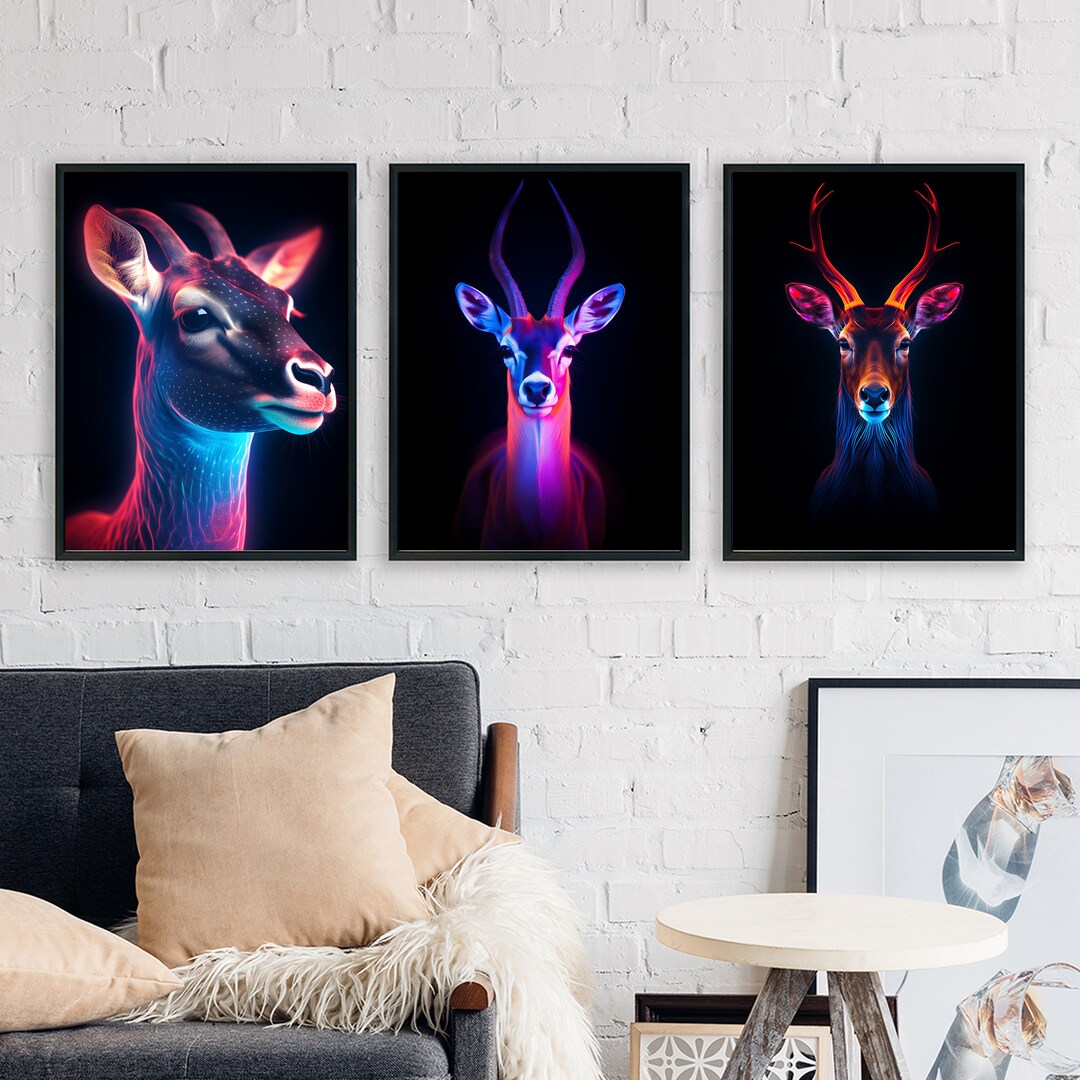 Fox Poster With Metal Frame AI Generated Wall Art Canvas Print AI Art ...