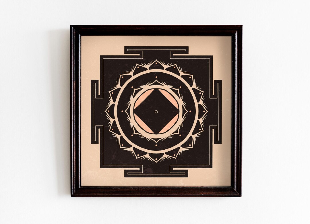 Dhumavati Yantra Printable • Sacred Geometry Wall Art for Meditation ...
