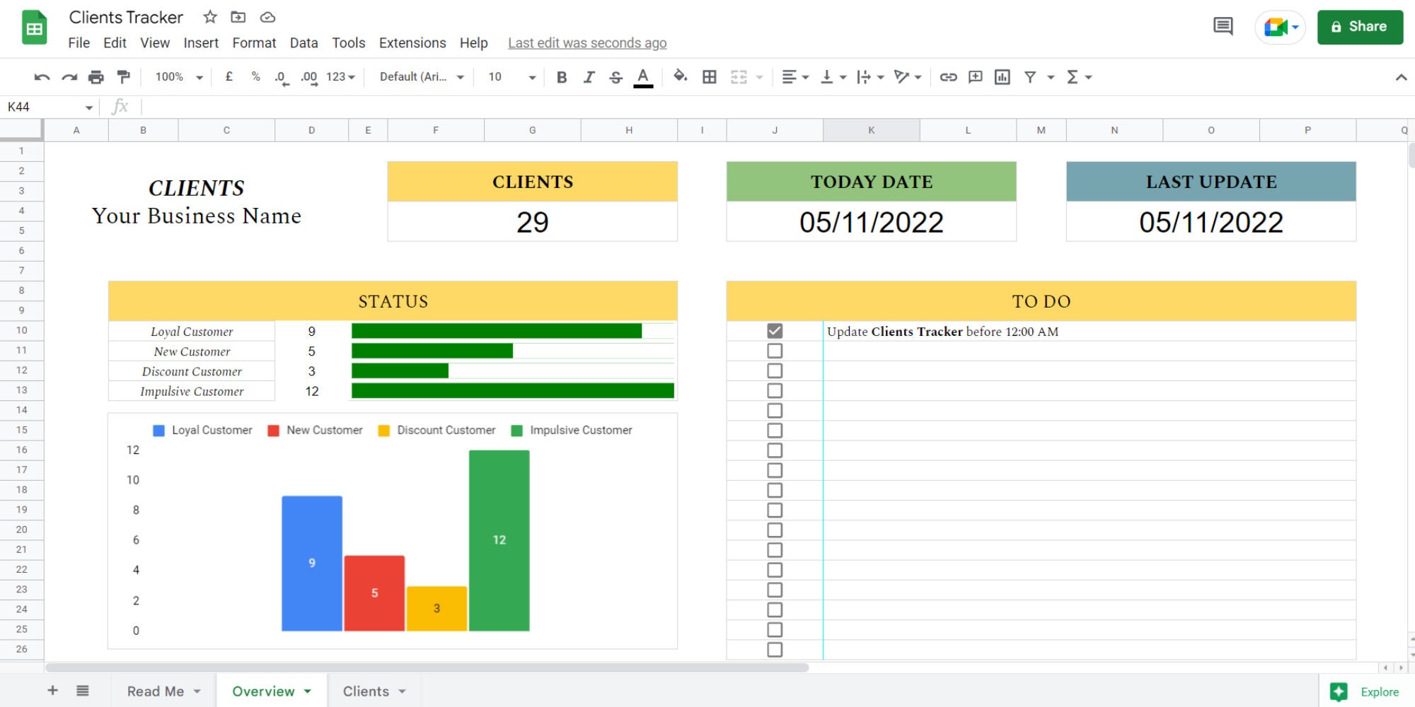 Clients Tracker Spreadsheet | Easy to Edit in Google Sheet Template ...