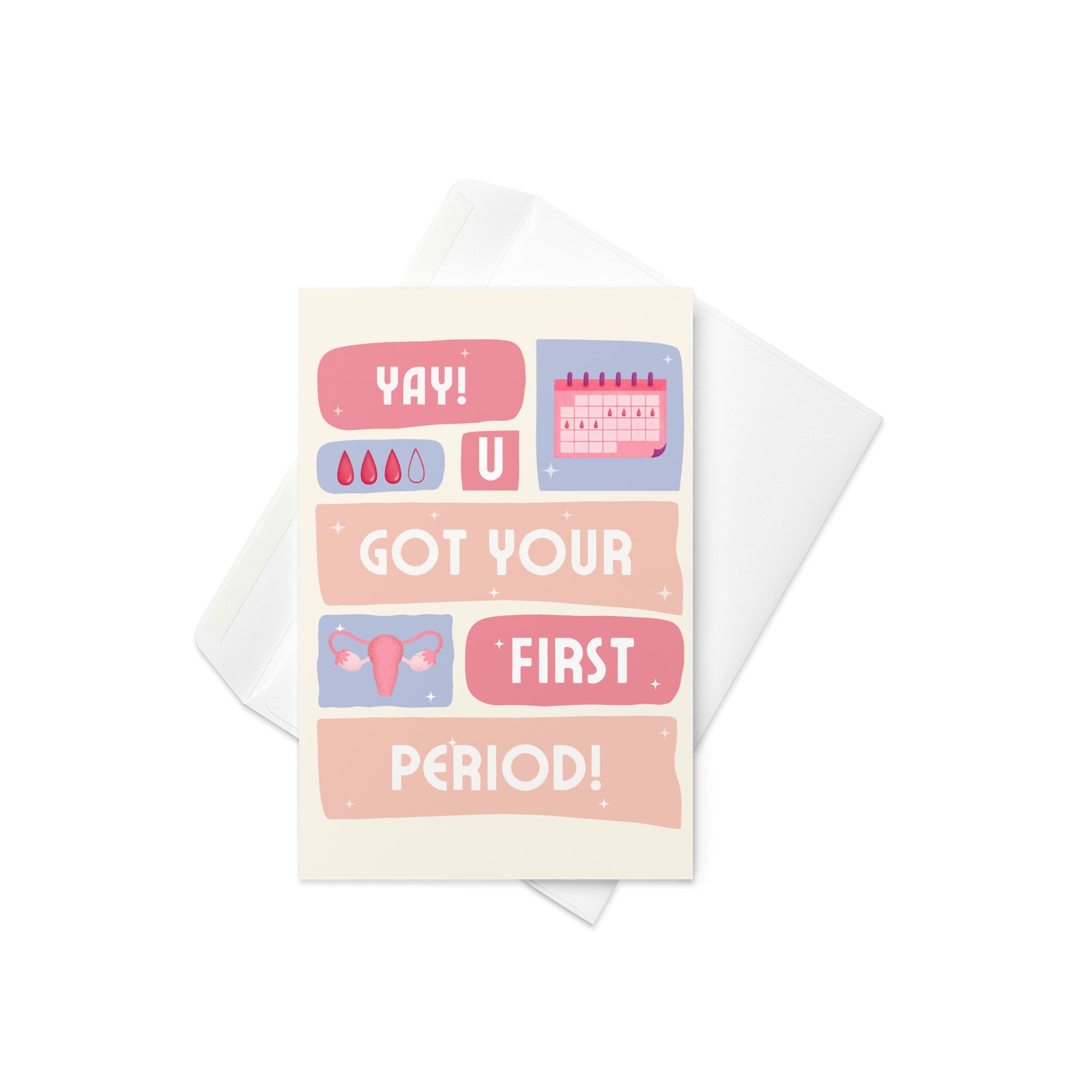 Period Card, First Period Card, Menstruation Celebration, First Period ...
