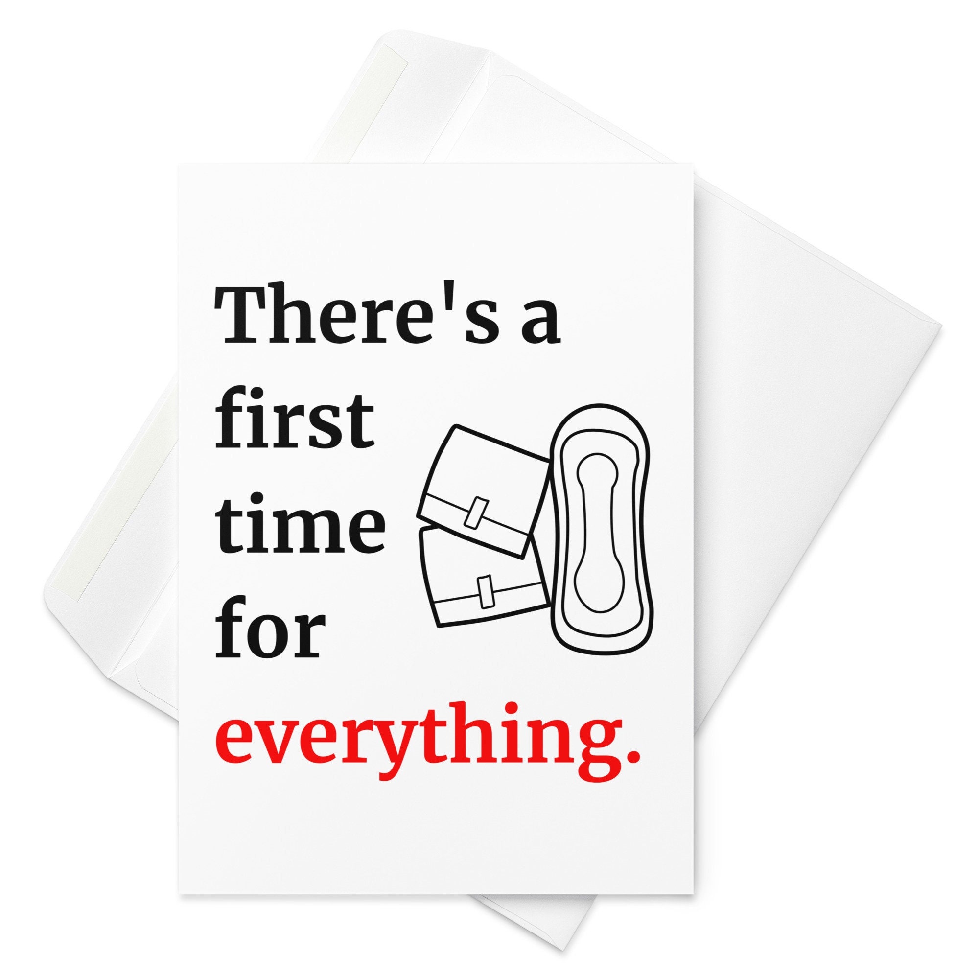 Period Card, First Period Card, Menstruation Celebration, First Period ...