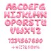Pink Balloon Letters and Numbers SVG & PNG Set Bubble Gum Alphabet ...