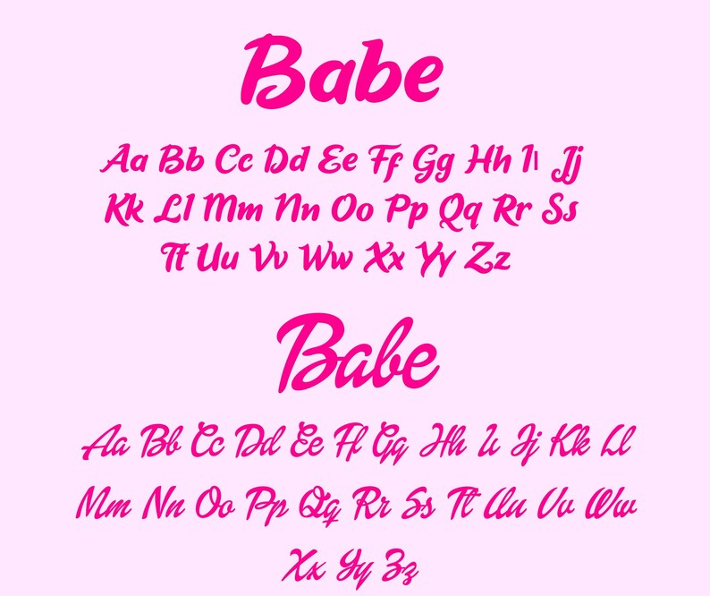 4 Barbi Font Alphabet ALL Trend Fonts TTF Download Barbi Doll Letters ...