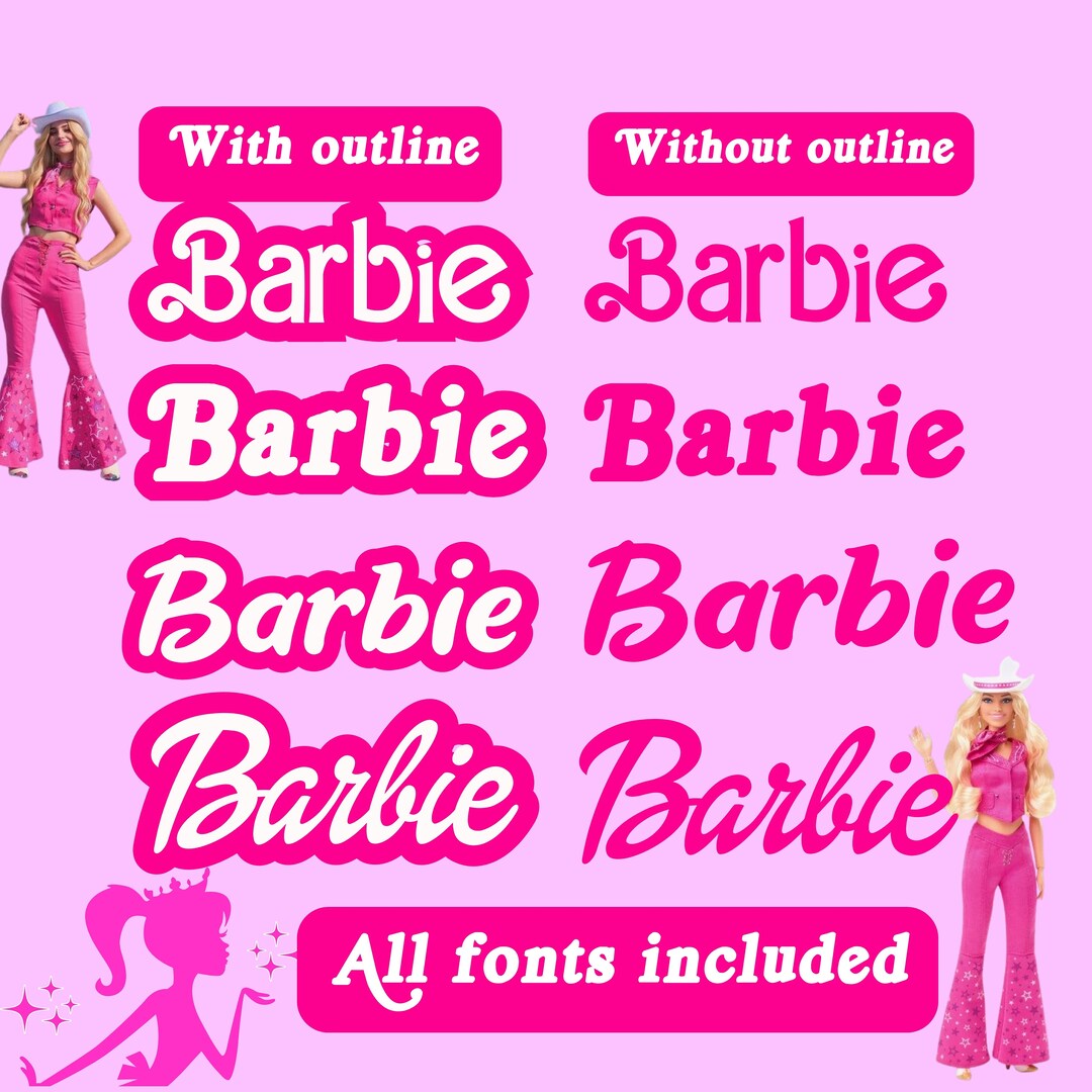 4 Barbi Font Alphabet ALL Trend Fonts TTF Download Barbi Doll - Etsy UK