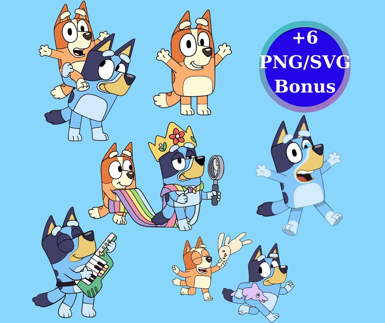 Bluey Font Playful Bluey-inspired Font Bonus SVG/PNG Files for Kids ...