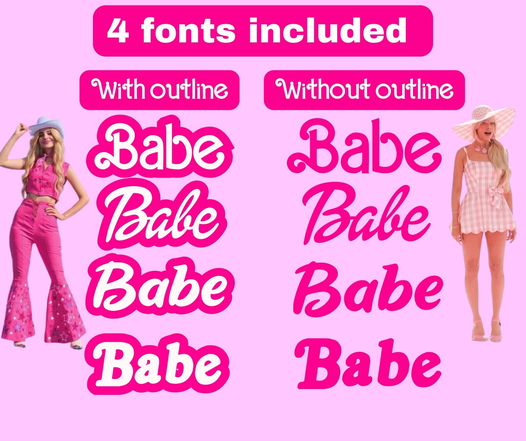 4 Barbi Font Alphabet ALL Trend Fonts TTF Download Barbi Doll Letters ...