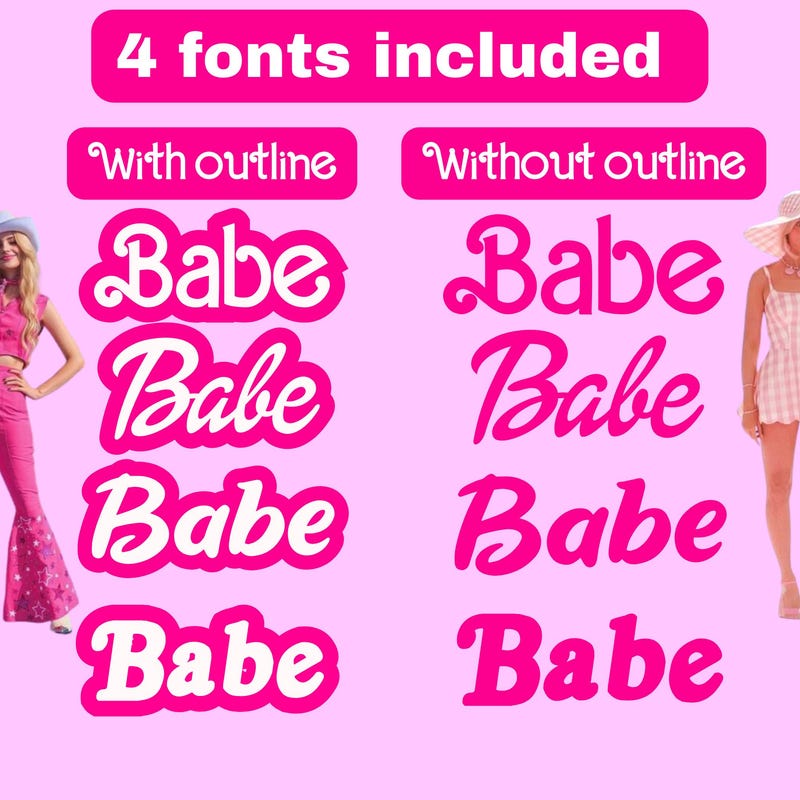 Barbie Font - Etsy