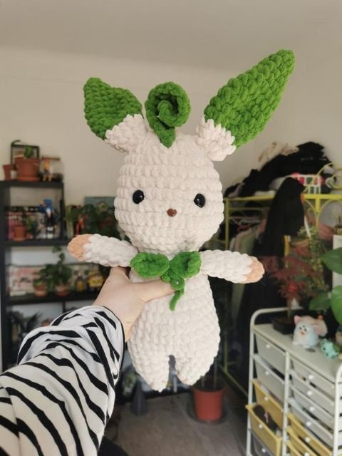 Leafeon Crochet Amigurumi Plush PATTERN PDF ONLY English - Etsy