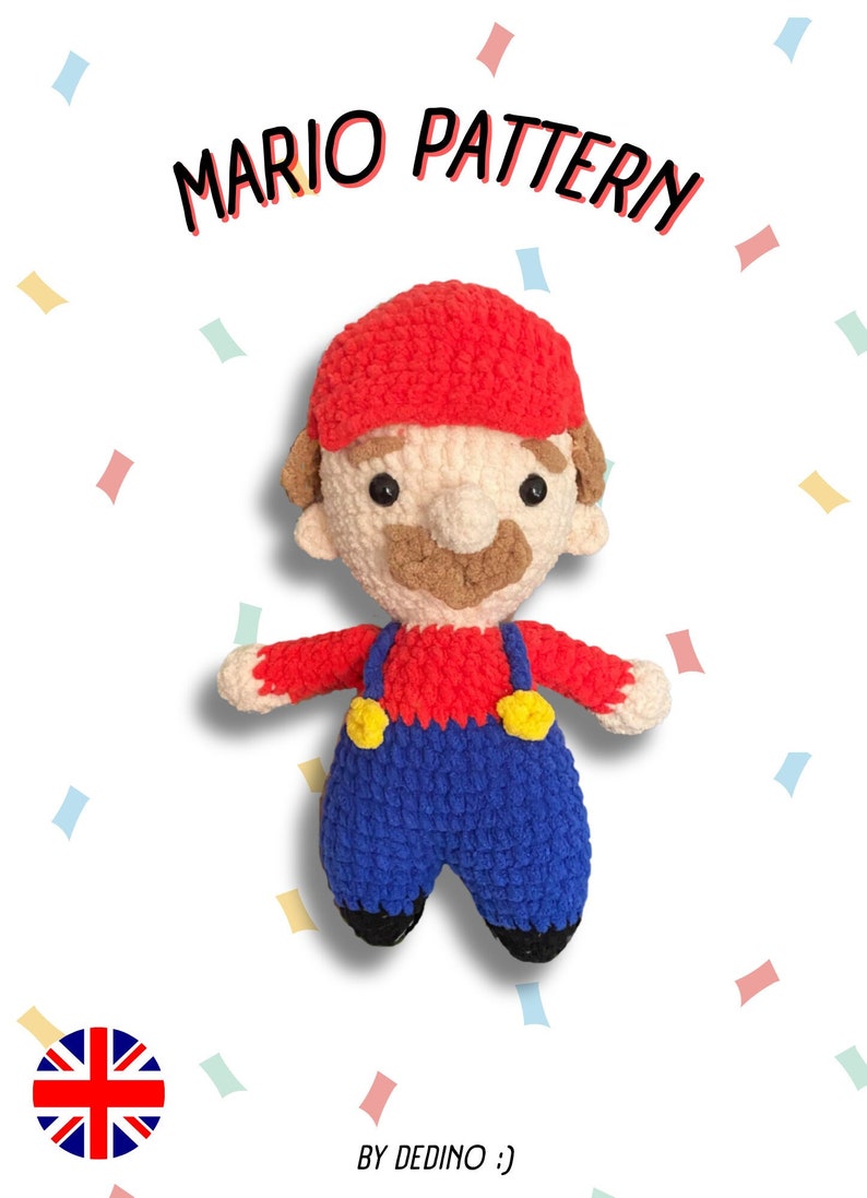 PDF Pattern Crochet - Mario | Amigurumi PDF Download | Geek - Etsy