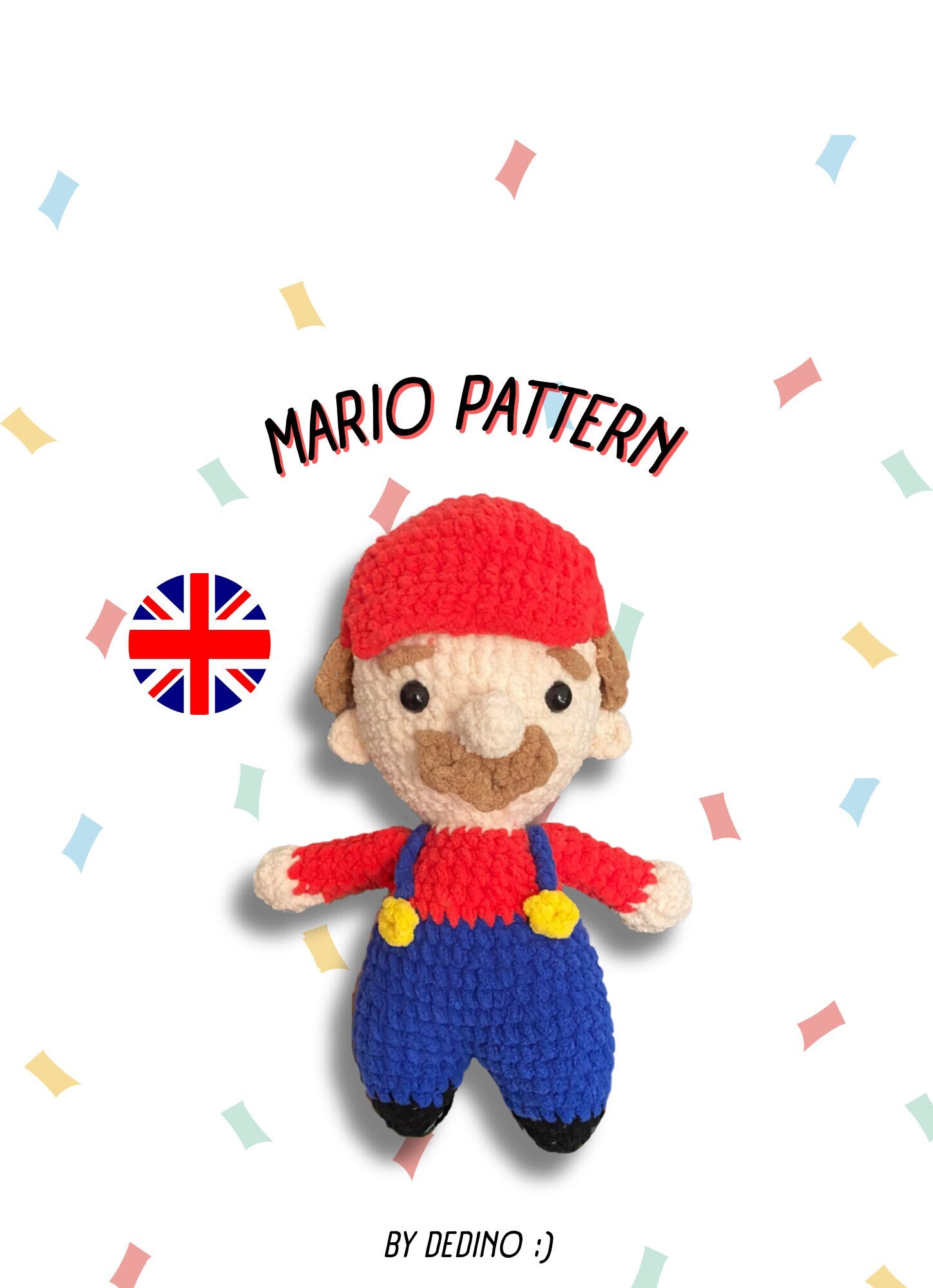 PDF Pattern Crochet Mario Amigurumi PDF Download Geek - Etsy