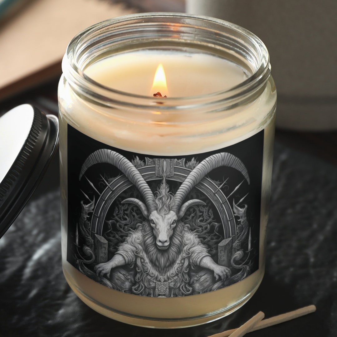 Baphomet Scented Soy Candle, Gift for Satanist, Satanic Gift, Halloween ...
