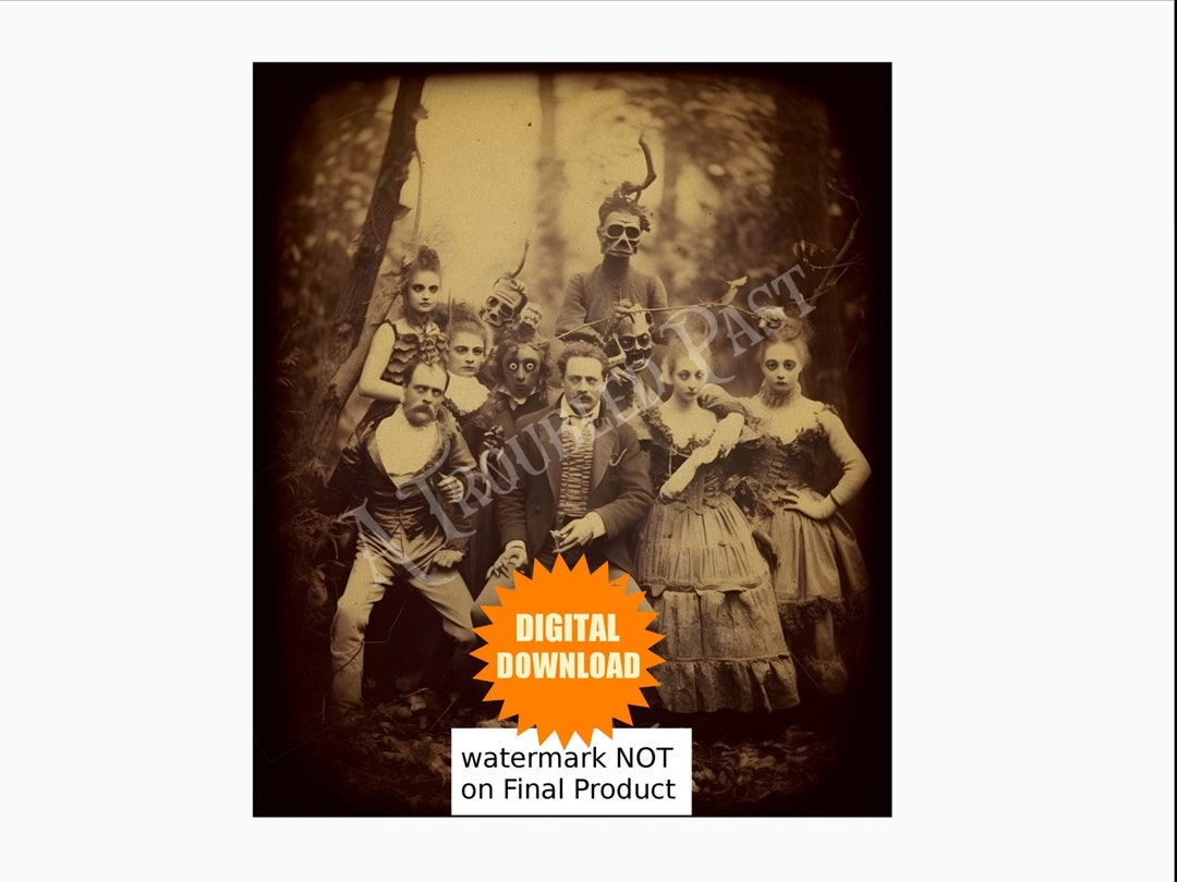 Creepy Photo Vintage Scary Halloween Photo for Scrapbooking Antique ...