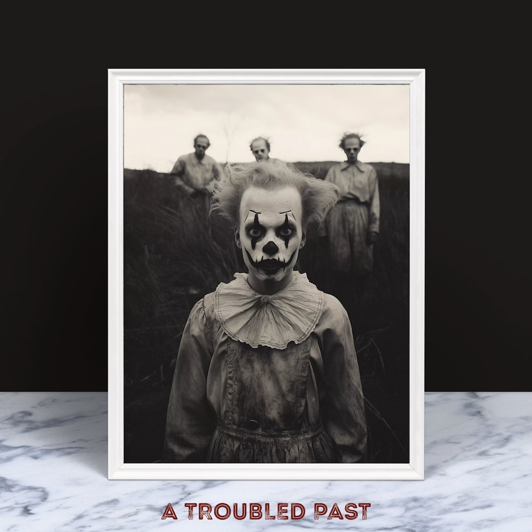 Creepy Clown Art, Surreal Disturbing Wall Art Print, Macabre Surrealism ...