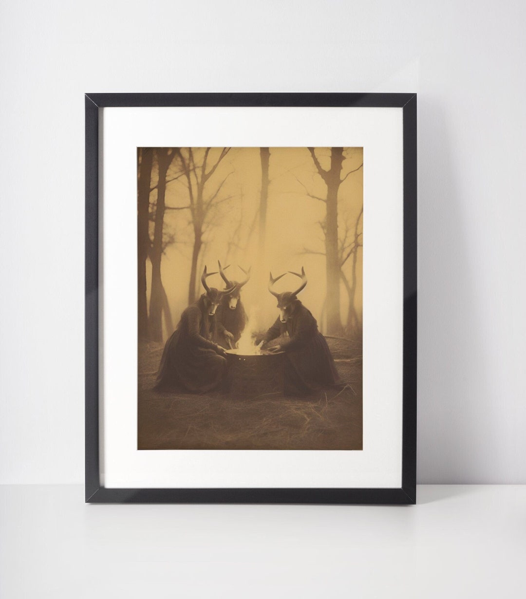 Pagan Wall Art, Satanic Gothic Occult Demon Witchcraft Dark Art, Goth ...