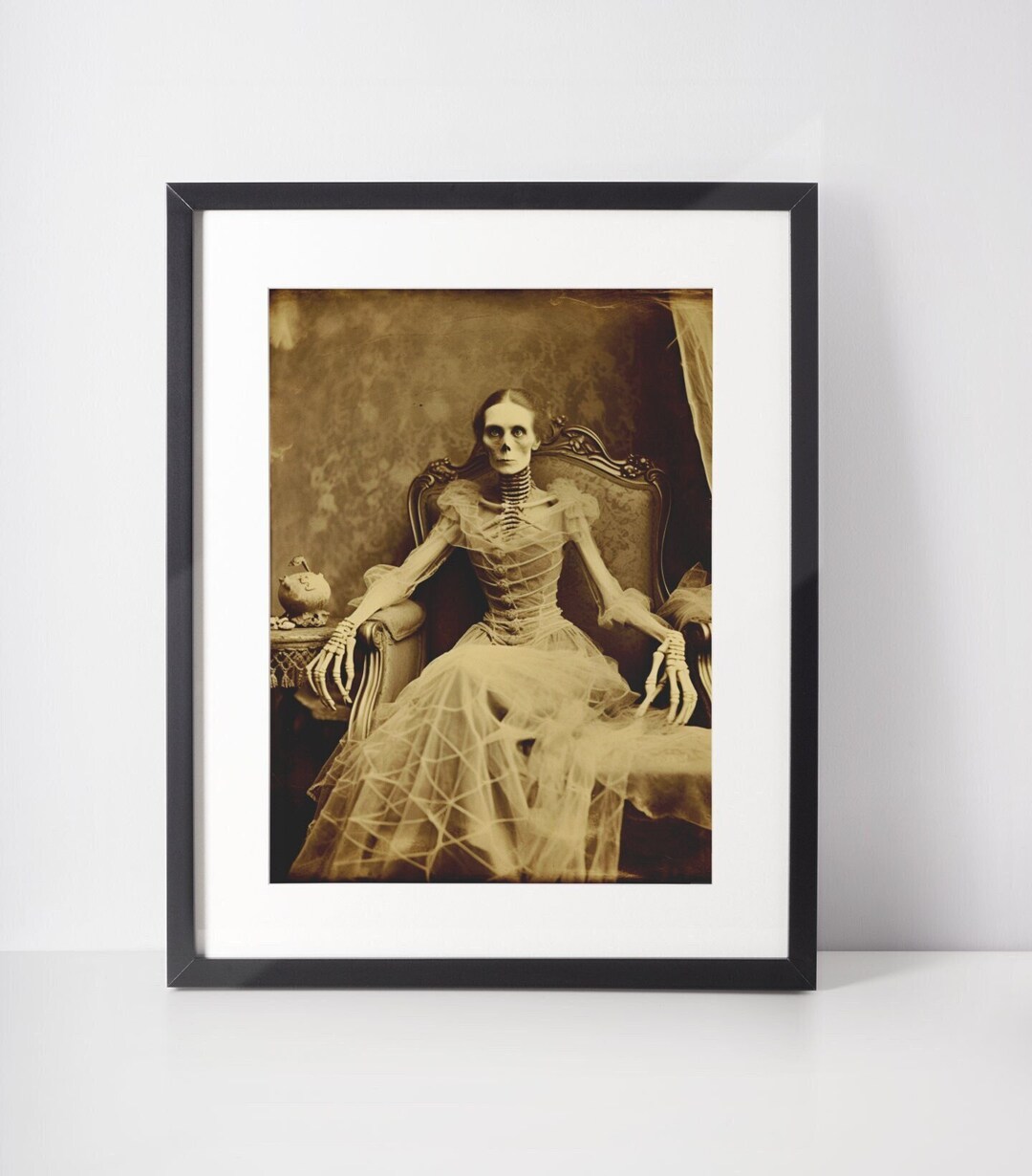 Victorian Skeleton Photograph, Vintage Macabre Picture, Creepy ...