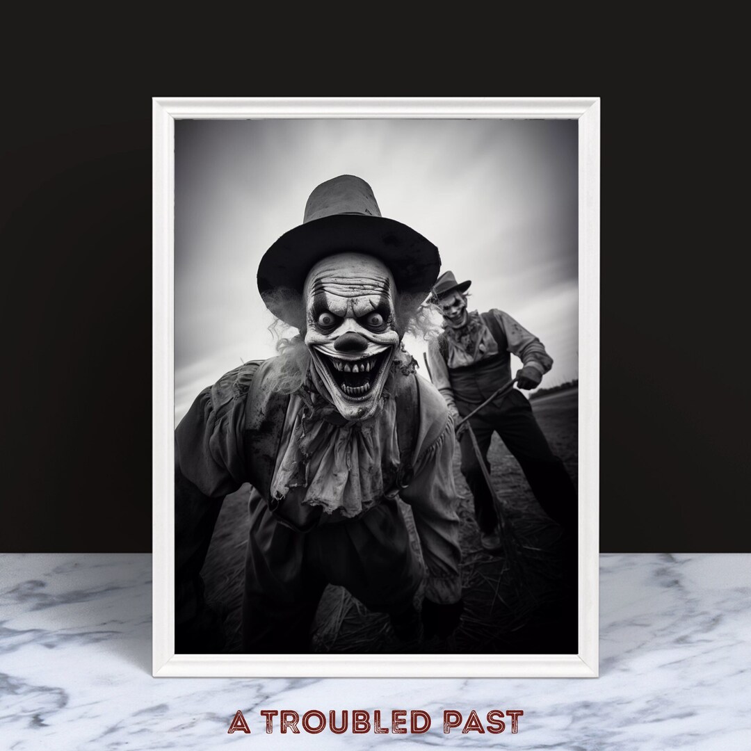 Creepy Clown Art, Surreal Disturbing Wall Art Print, Macabre Surrealism ...