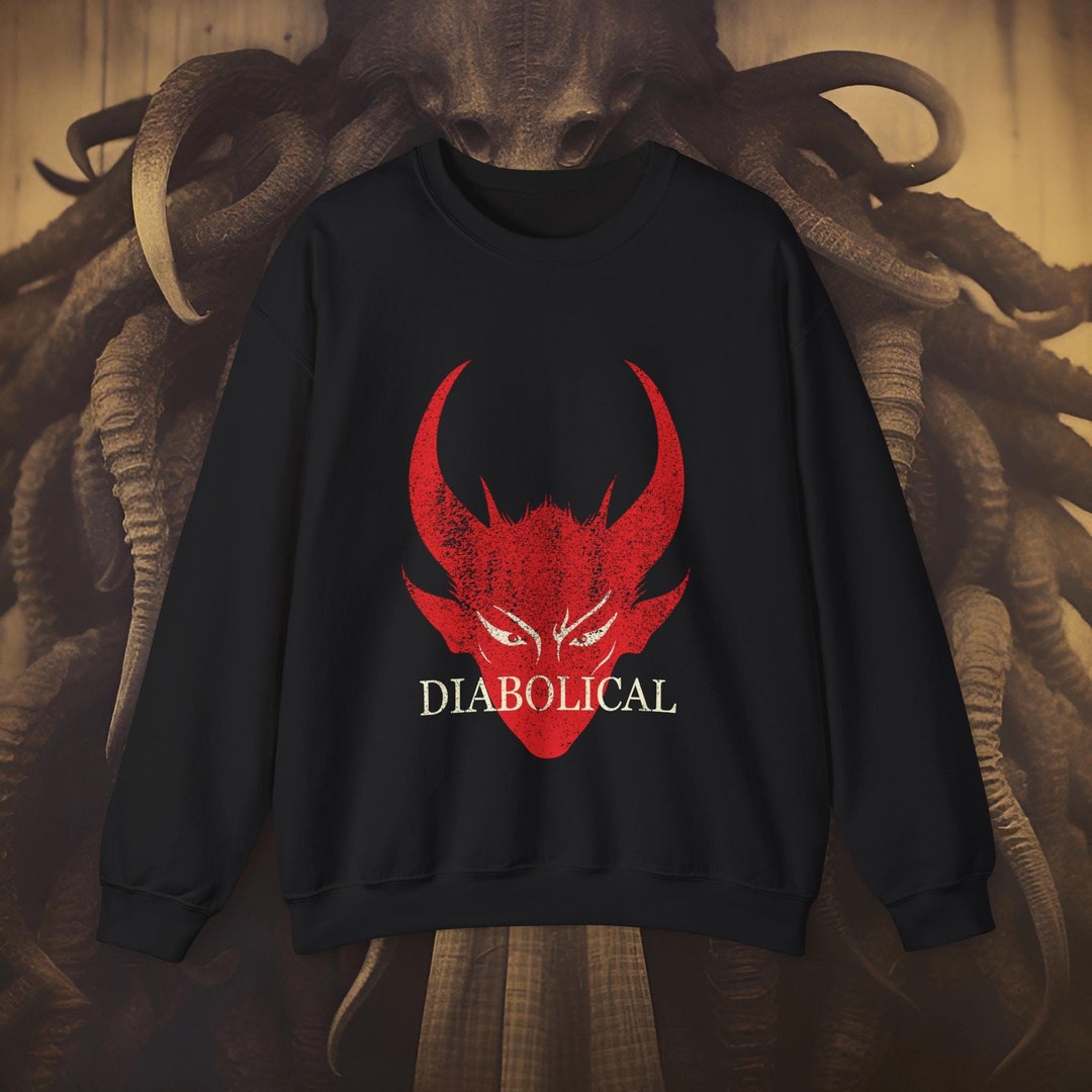 Diabolical Devil Sweatshirt, Goth Sweatshirt, 90s Aesthetic, Witchy ...