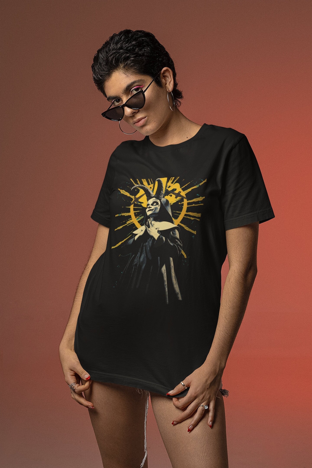 Evil Nun Pop Art Satanic T-shirt Satanic Shirt Lilith Gift for Satanist ...