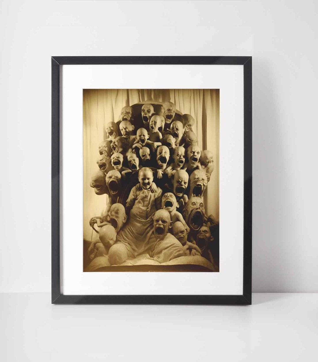 Macabre Surreal Art Print, Disturbing Wall Decor, Halloween Decor ...