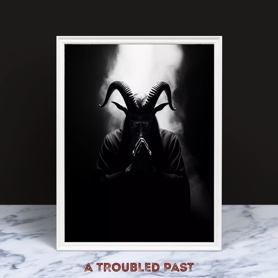 Satan Art Print, Lucifer Decor, Devil Poster, Gift for Satanist, Gift ...