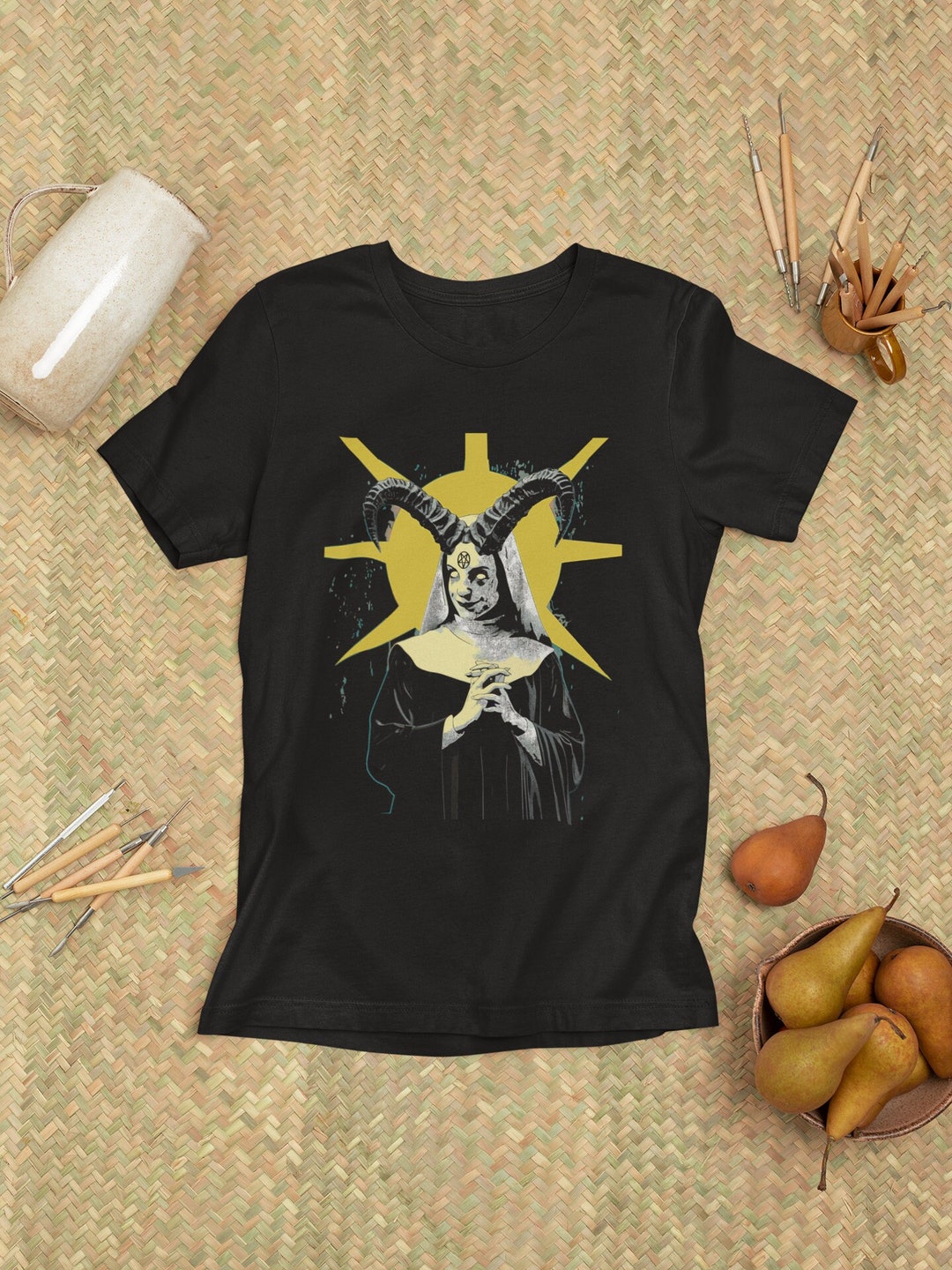 Satanic Baphomet Tshirt for Satanist Occult Gift for Him Satanic Shirt ...