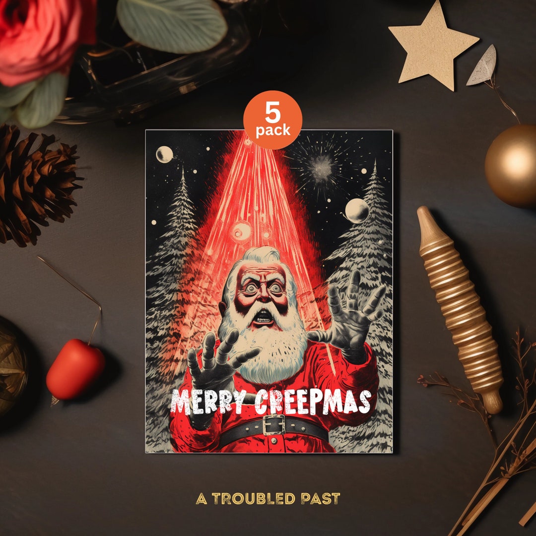 Merry Creepmas Card Bundle Hexmas Card Set Gothic Christmas - Etsy