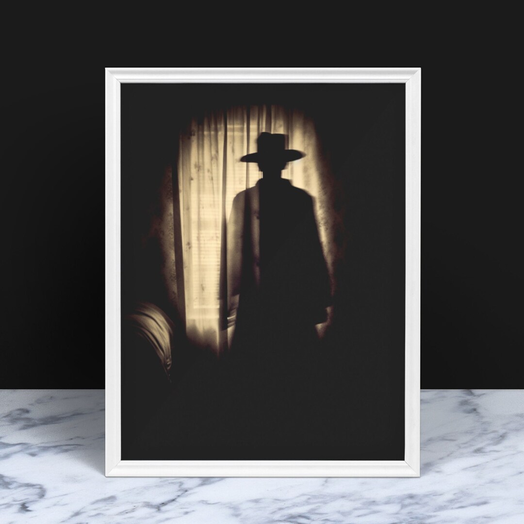 Hat Man Photo, Classic Horror Art,halloween Decor, Steam Punk, Vintage ...