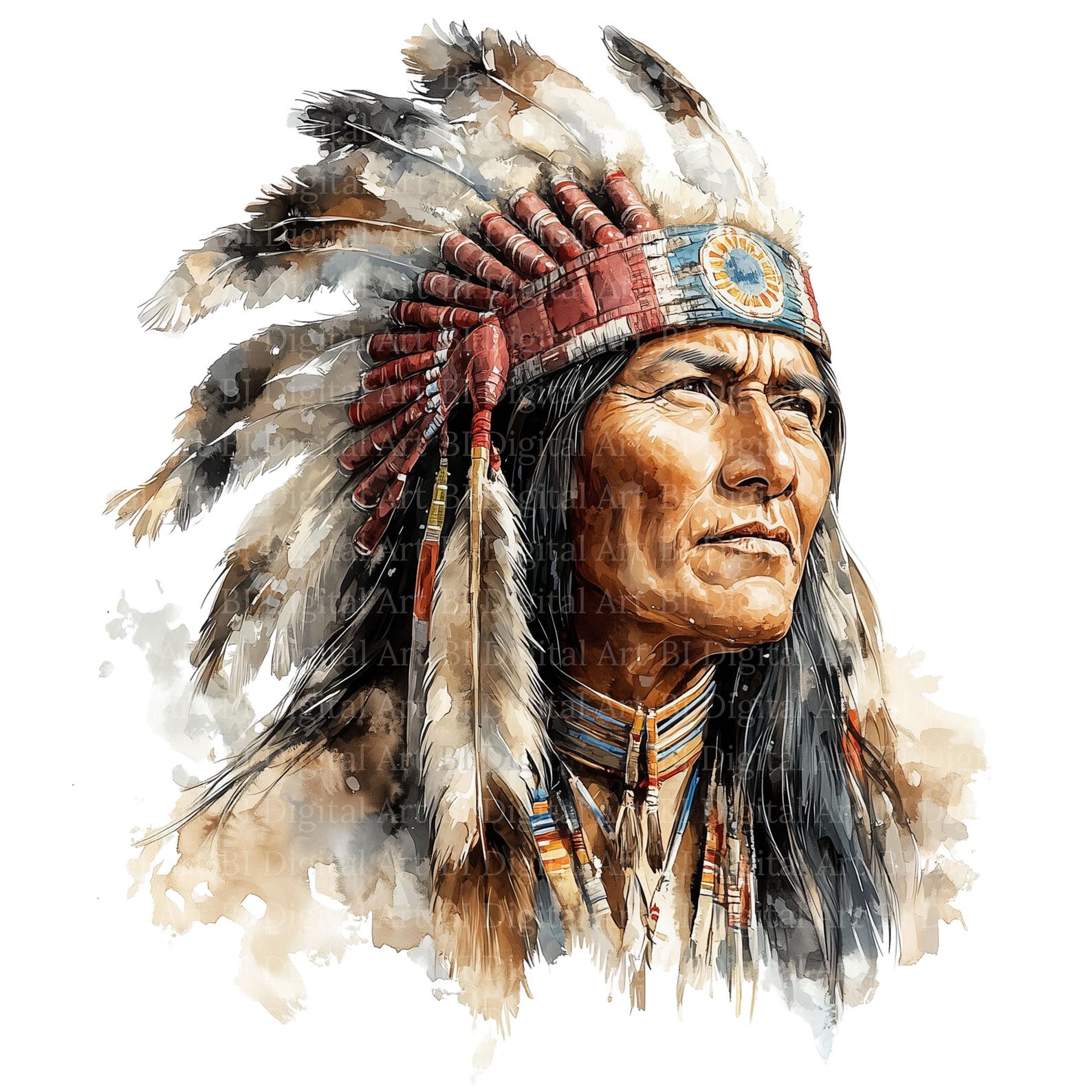 14 Native American Indian Chief Clipart, Indian Chief Images, Printable ...