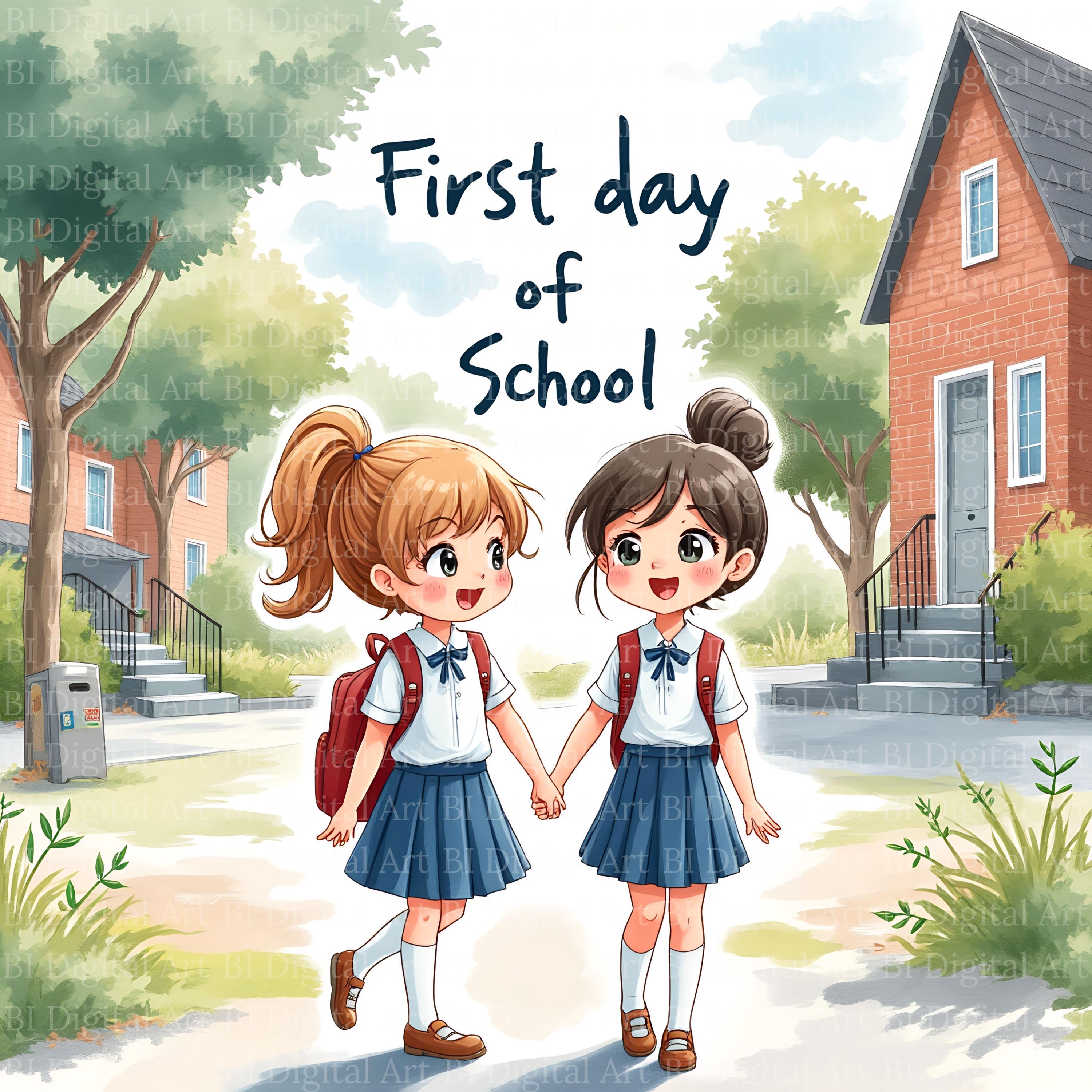 11 cliparts pour le premier jour d'école, images de rentrée ...