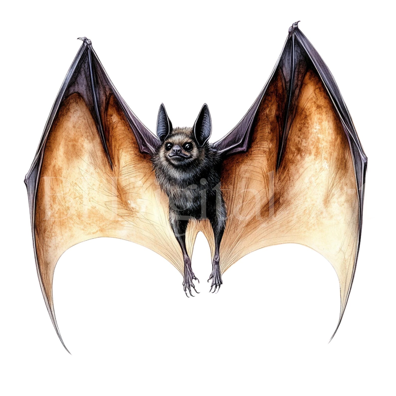 10 Bats Clipart, Halloween Bat Clip Art Images, PNG & JPG, Printable ...