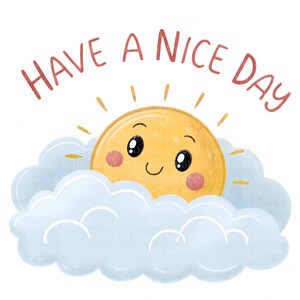 10 Sun and Cloud Cliparts – Have a Nice Day, Transparent PNG/JPG ...