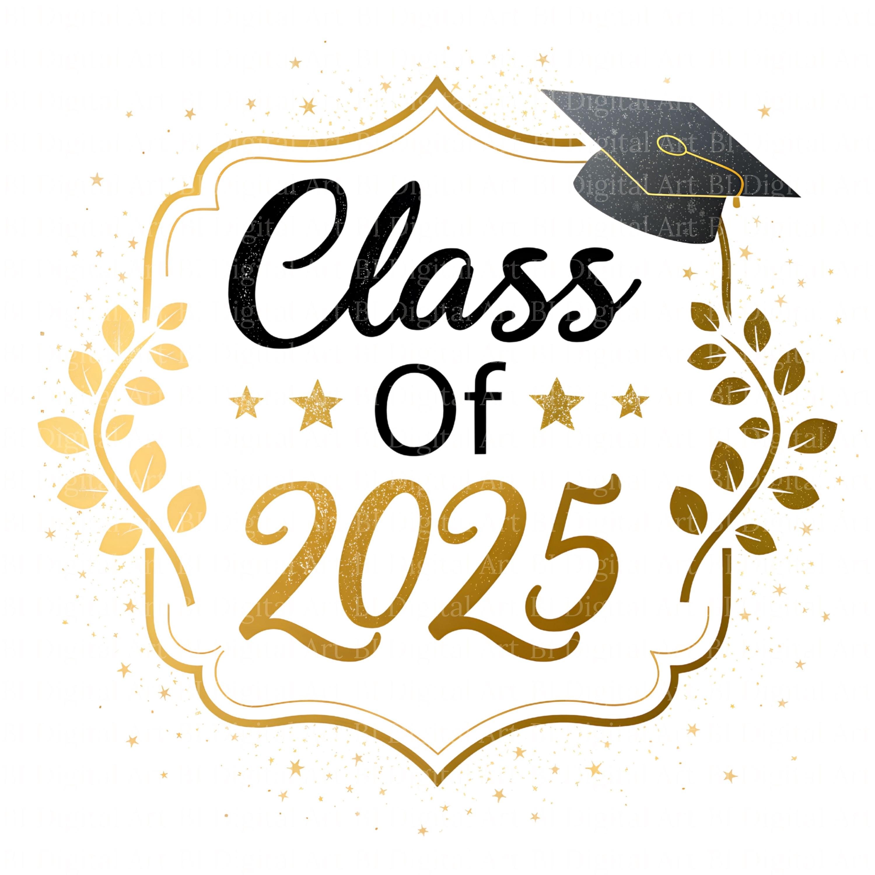 10 Class of 2025 Graduation Clipart, Congrats Design for University ...