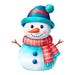 Cute Snowman Clipart PNG, Winter-christmas Digital Graphics for DIY ...